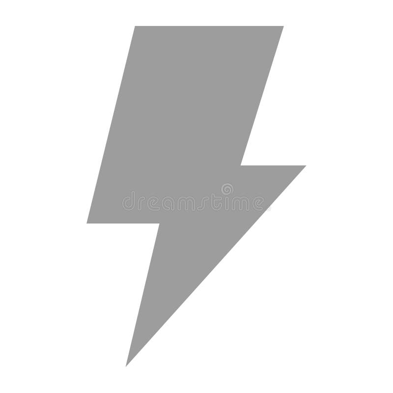 Grey lightning icon stock illustration. Illustration of icon - 73463878