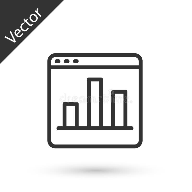 Grey Pie Chart Infographic Icon Isolated on Beige Background. Diagram ...