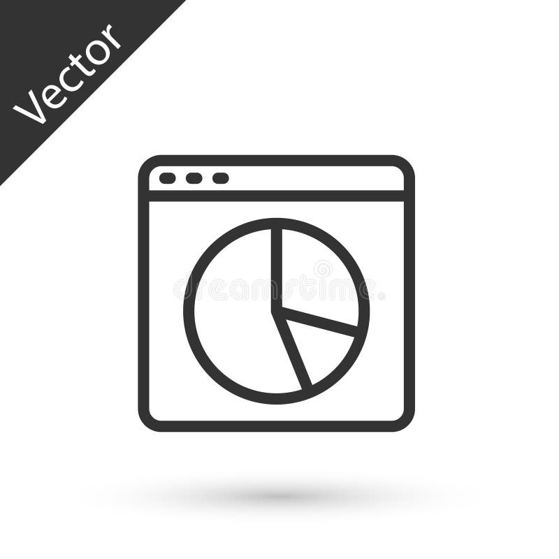 Grey Graph, Chart, Diagram, Infographic Icon Isolated on White ...