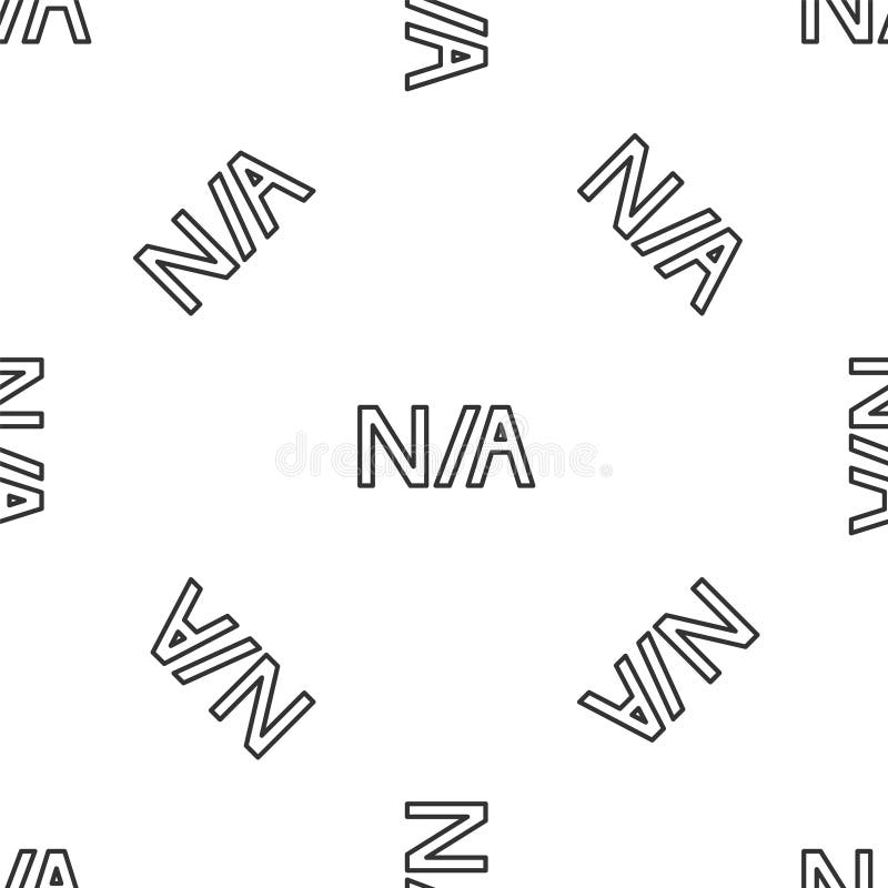 Grey Line Not Applicable Icon Isolated Seamless Pattern on White ...