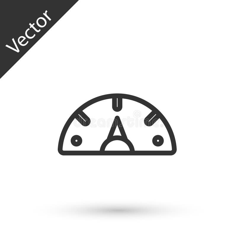 Grey Speedometer Icon Isolated on White Background. Vector Stock Vector ...