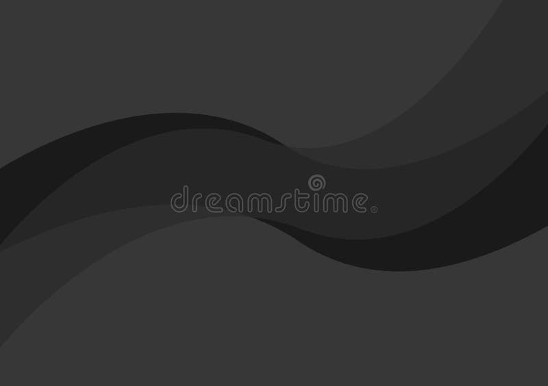 Grey Linear Curved Shape Background Stock Illustration - Illustration ...