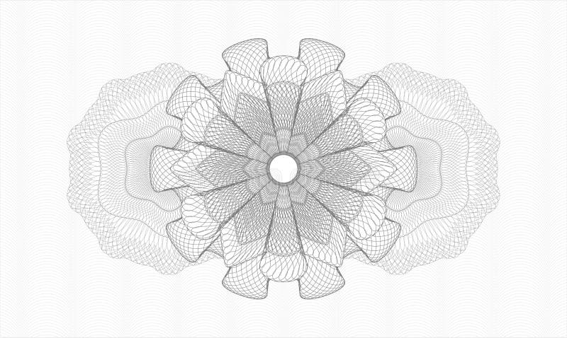 Grey Linear Rosette. Vector Illustration Stock Vector - Illustration of ...