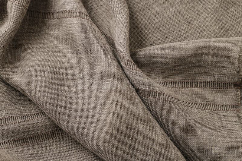 Grey linen fabric stock image. Image of sewing, abstract - 168130783
