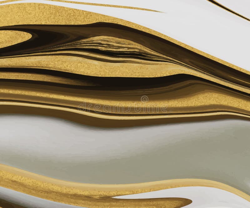 Grey Liquid Ink with Gold Glitter Texture. Stock Illustration ...