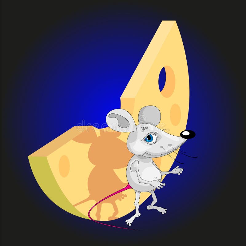 Mouse and cheese stock vector. Illustration of mouse - 29969313