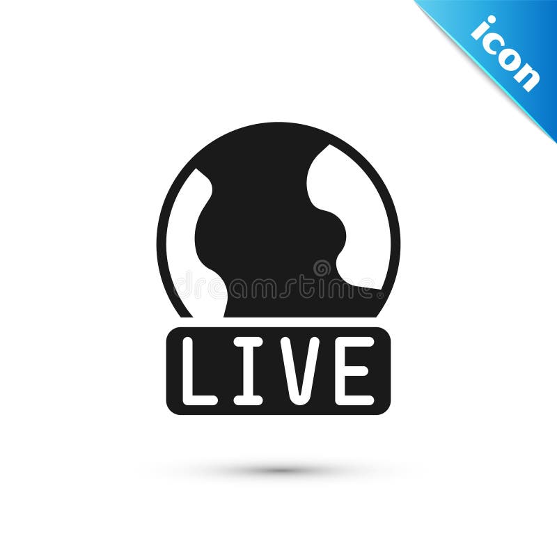Grey Live Report Icon Isolated on White Background. Live News, Hot News ...