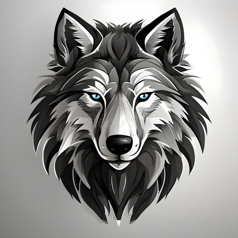 Grey Logo Wolf stock illustration. Illustration of timber - 318480511