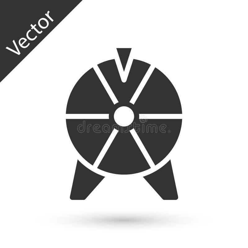 Grey Lucky Wheel Icon Isolated on White Background. Vector Stock Vector ...