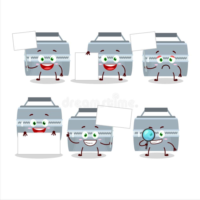 Grey Lunch Box Cartoon Character Bring Information Board Stock Vector ...