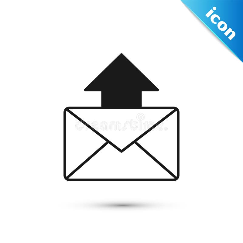 Grey Mail and E-mail Icon Isolated on White Background. Envelope Symbol ...