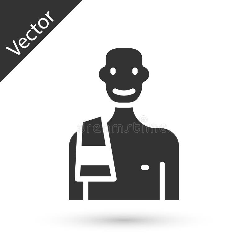 Grey Man in the Sauna Icon Isolated on White Background. Vector Stock ...