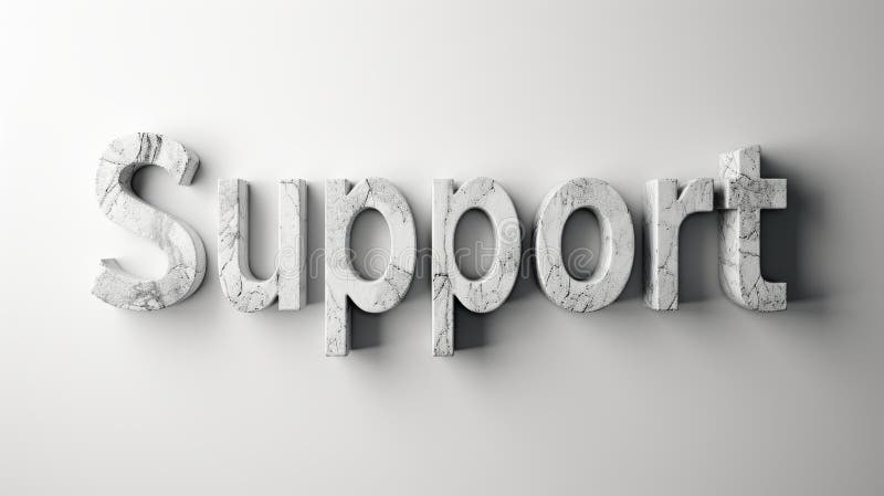 Grey Marble Support Concept Creative Horizontal Art Poster. Stock ...