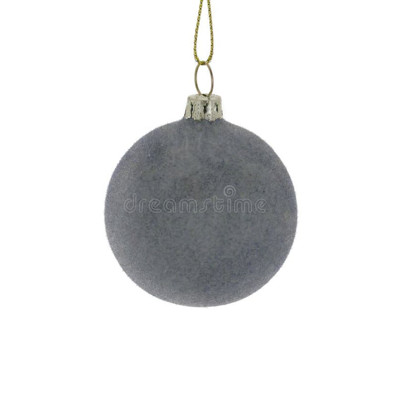 Grey Matt Christmas Ball Isolated on White. Stock Image - Image of ...