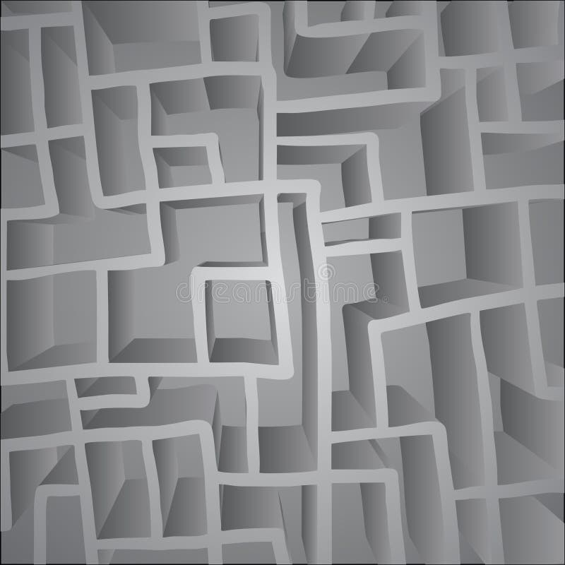 Grey maze and red ball stock vector. Illustration of decision - 22025318