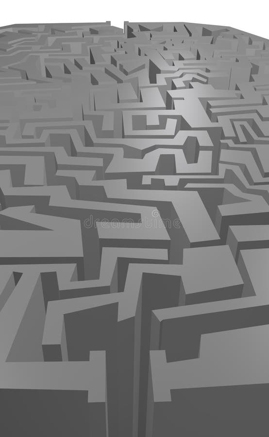 Grey maze stock illustration. Illustration of escape - 43884188