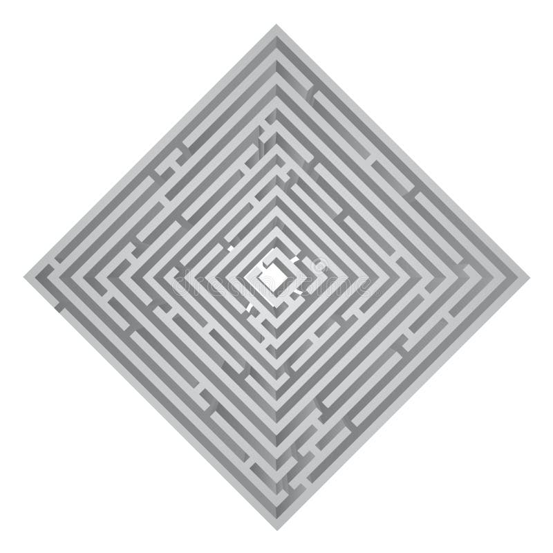 Grey maze stock vector. Illustration of think, seamless - 49432286