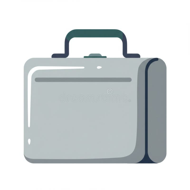 Grey Metal Briefcase Illustration Stock Illustration - Illustration of ...