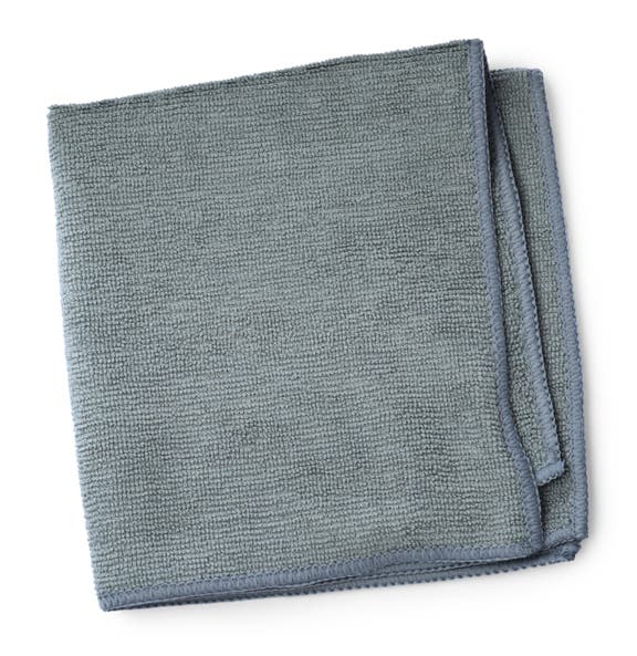 Grey Microfiber Cloth Isolated on White, Top View Stock Photo - Image ...