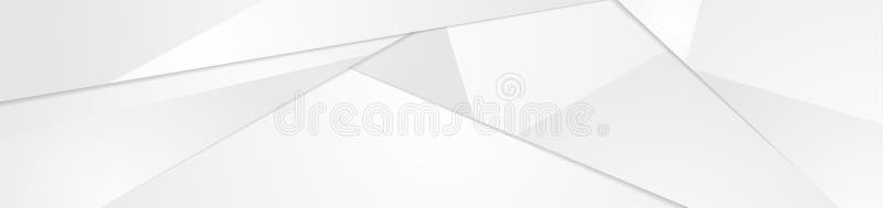Grey Minimal Low Poly Abstract Tech Banner Design Stock Vector ...