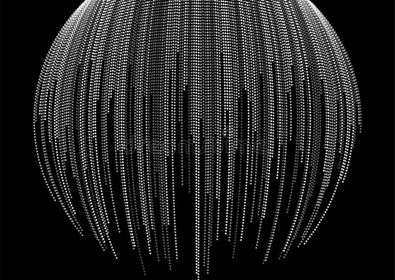 Grey Minimal Spherical Dotted Lines Abstract Tech Modern Background ...