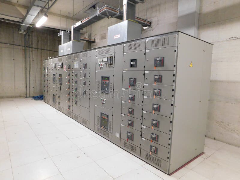 Grey Modern Electrical Panels Stock Image - Image of electronic ...