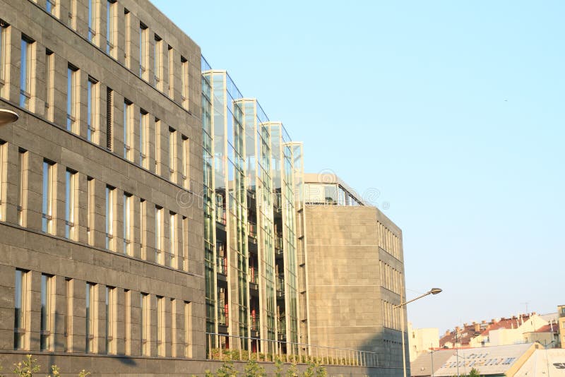 Grey Modern Office Building Stock Image - Image of work, modern: 79756575