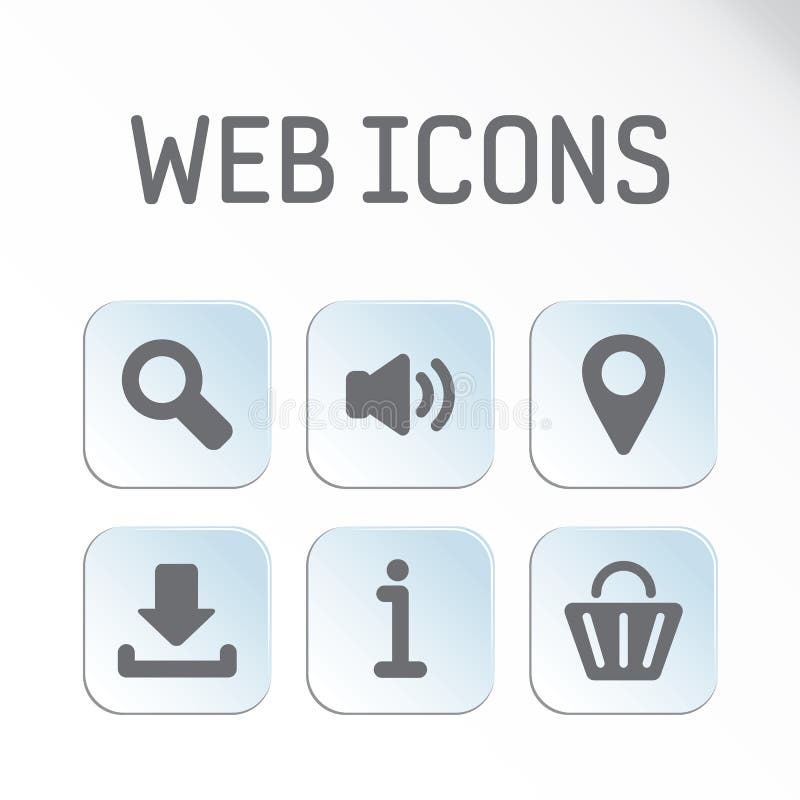 Set of web icons. stock vector. Illustration of internet - 107586494