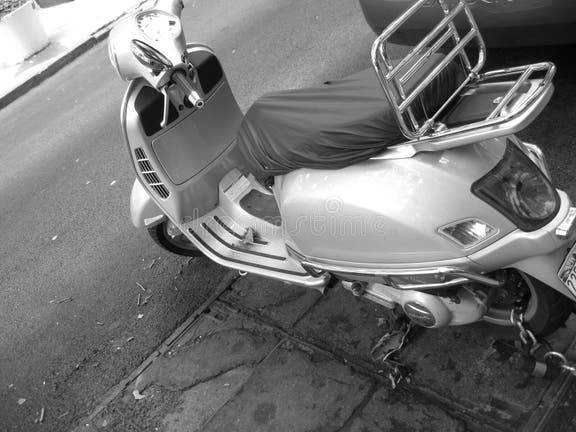 Grey moped stock photo. Image of drive, motorcycle, european - 950432