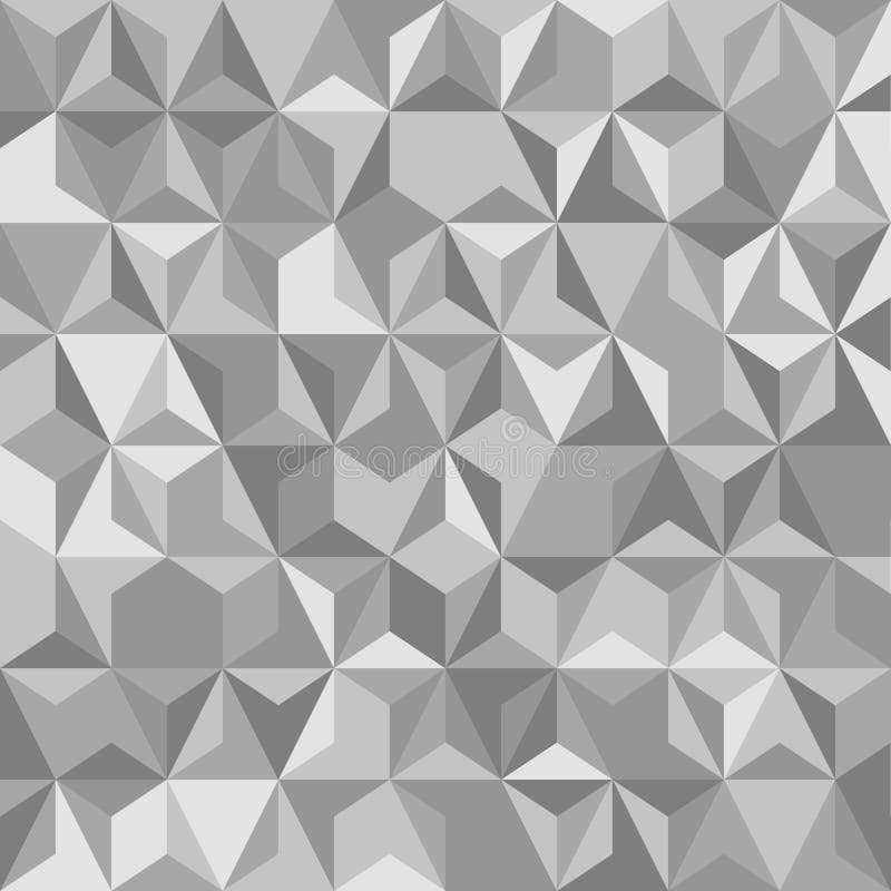 Grey Mosaic Background. Seamless Geometric Pattern. Stars Made Out of ...