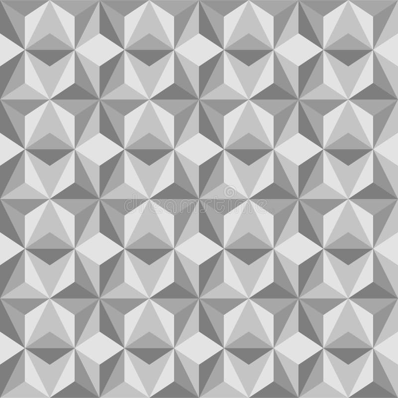 Grey Triangular Background. Seamless Geometric Pattern. Grey Triangles ...