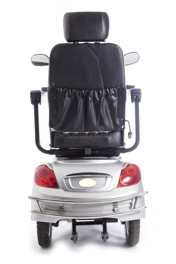 Grey Motorized Mobility Scooter Fot Elderly People Stock Image - Image ...