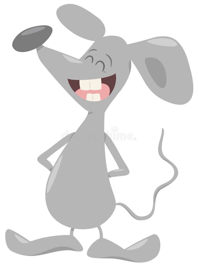 Grey Mouse Animal Character Stock Vector - Illustration of comics ...