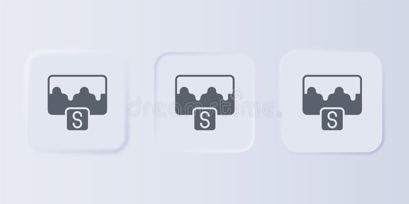 Grey Music Wave Equalizer Icon Isolated on Grey Background. Sound Wave ...