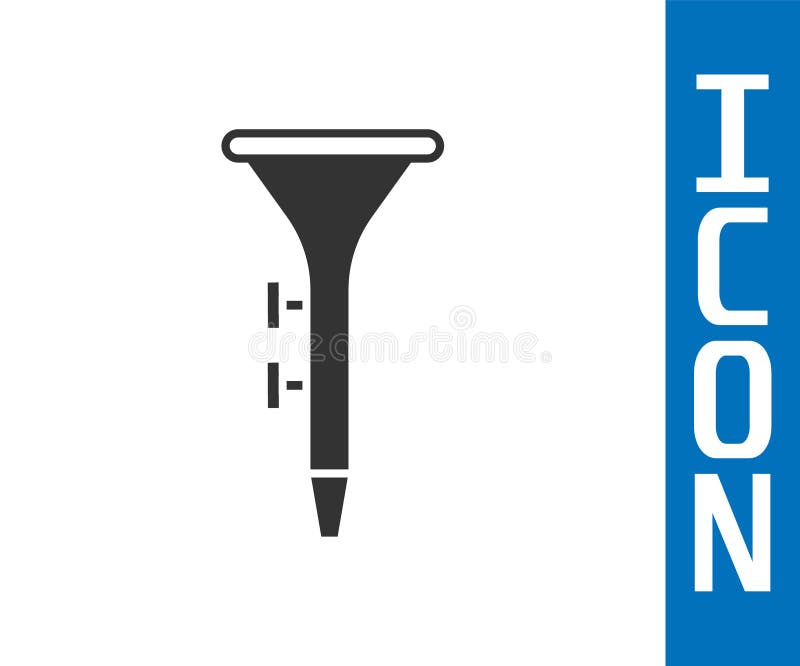 Grey Musical Instrument Saxophone Icon Isolated on White Background ...