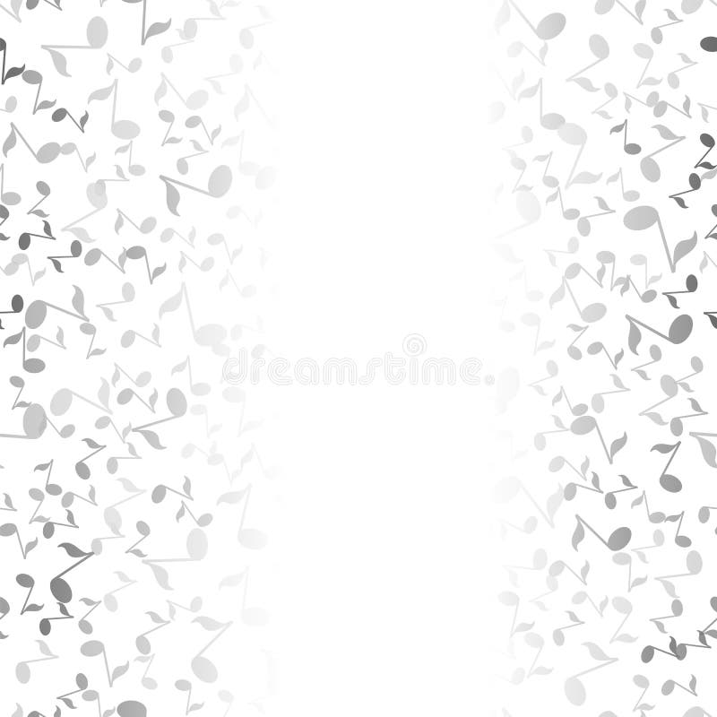 Grey Musical Notes Pattern stock vector. Illustration of graphic - 92182756