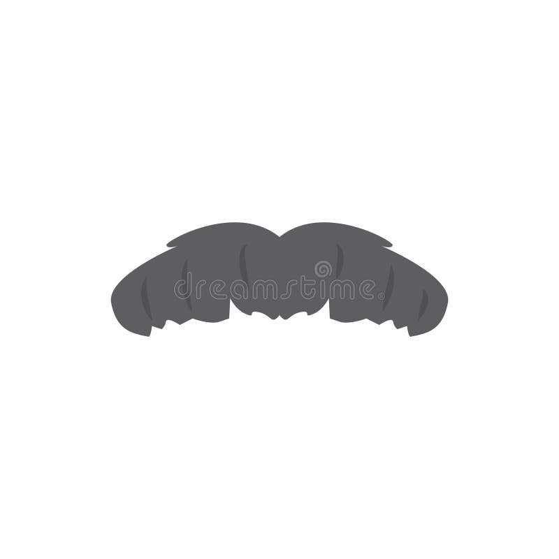 Male Mustache Vintage Masquerade Mask Flat Vector Illustration Isolated ...