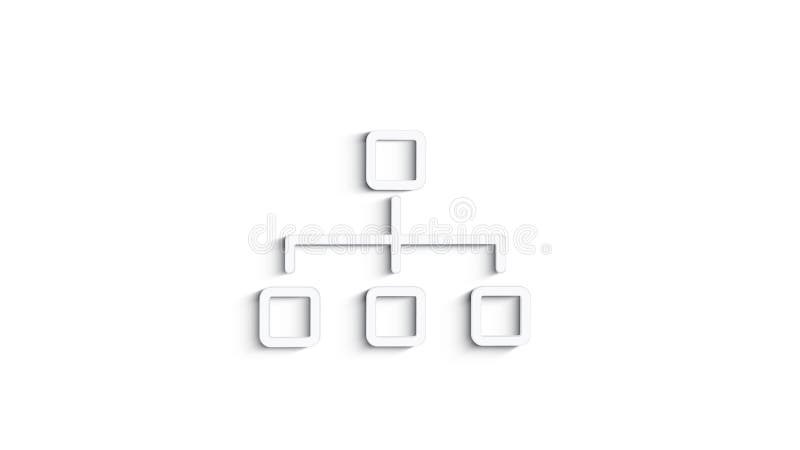 Grey Network Line Icon on White Background. Front View Stock Video ...