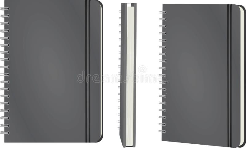 Grey notebook template stock vector. Illustration of mock - 107980350
