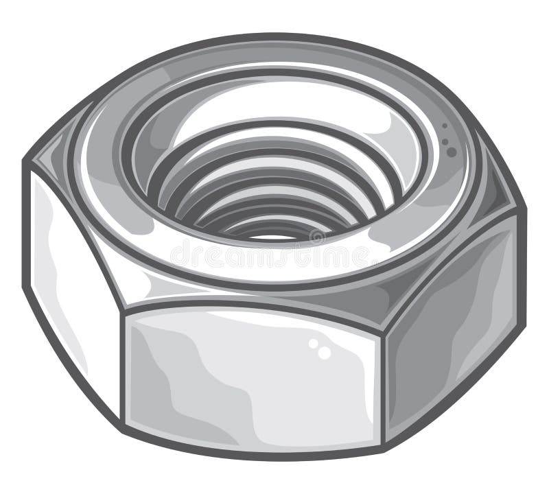 Grey nut stock vector. Illustration of improvement, octagon - 29585616