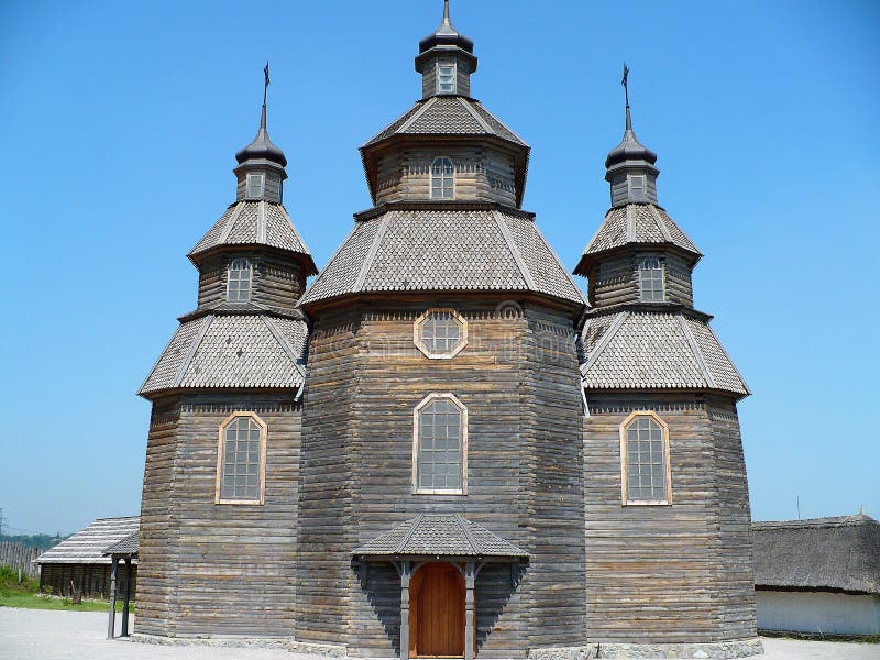 Grey Oldest Church in the Ukraine in the Spring Stock Photo - Image of ...