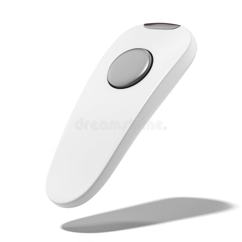 Grey One Button Remote Control Stock Illustration - Illustration of ...