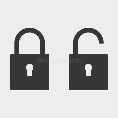 Open Closed Padlock Icon Stock Illustrations – 14,277 Open Closed ...