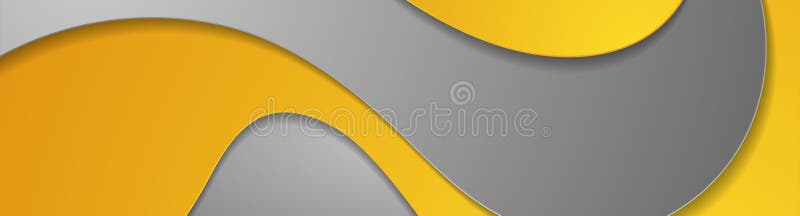 Grey and Orange Abstract Waves Corporate Background Stock Vector ...