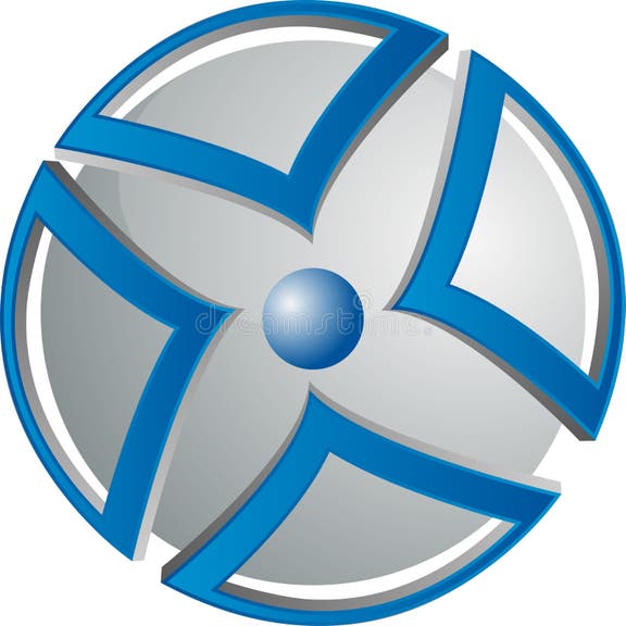 Grey orb with arrows stock vector. Illustration of sphere - 10601559