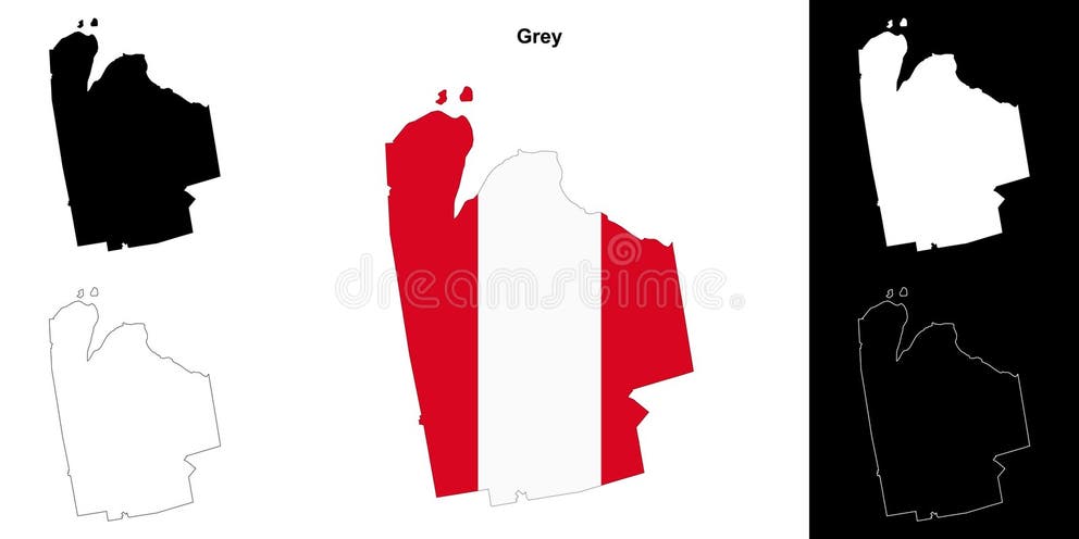 Grey outline map stock vector. Illustration of vector - 361023820