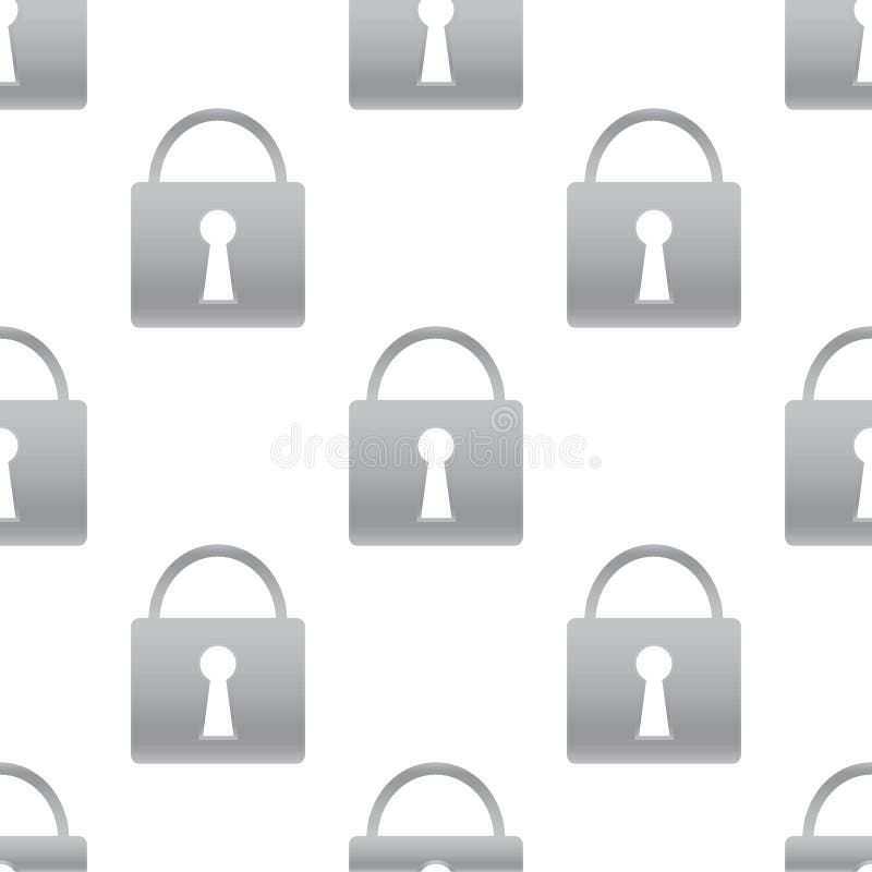 Grey padlock pattern stock vector. Illustration of shut - 53897657