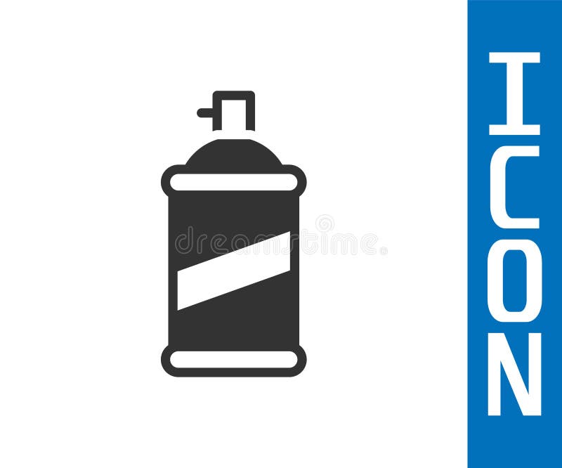 Grey Paint Spray Can Icon Isolated on White Background. Vector Stock ...