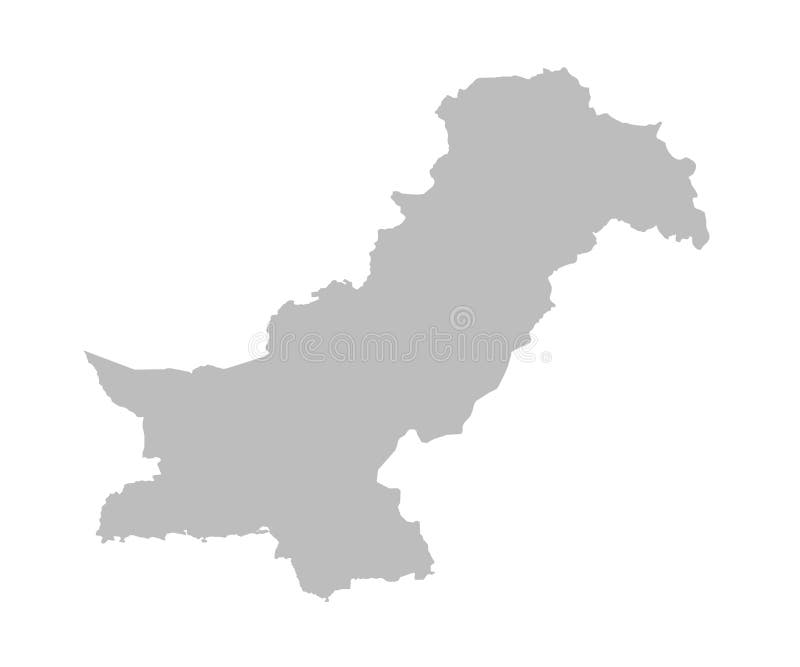 Grey Pakistan Administrative Map. Province Map of Pakistan, Blank Map ...