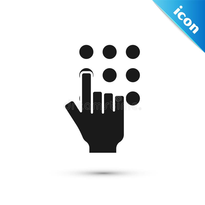 Grey Password Protection and Safety Access Icon Isolated on White ...